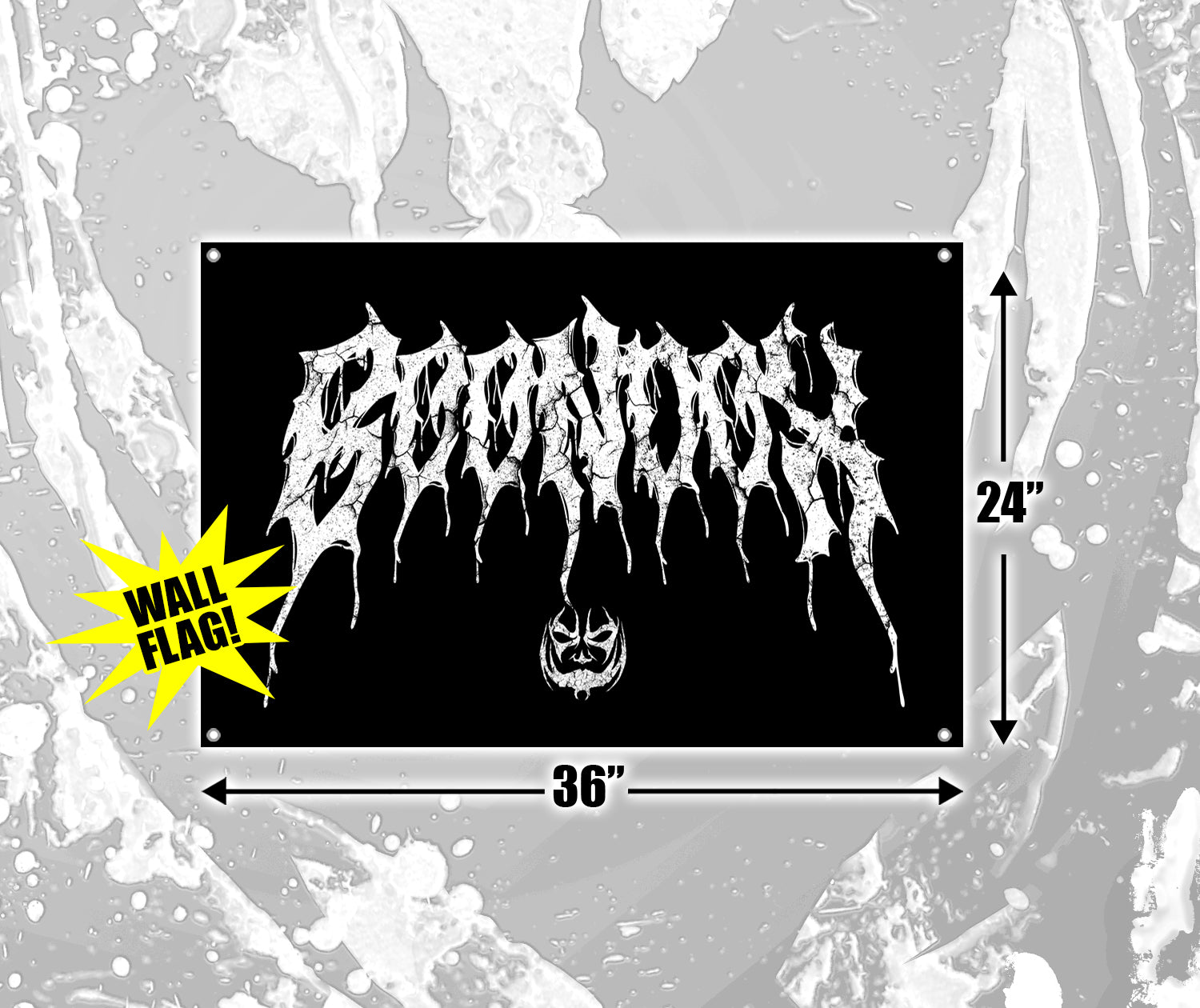 Boondox Metal Logo 24x36" Flag – MNE Store