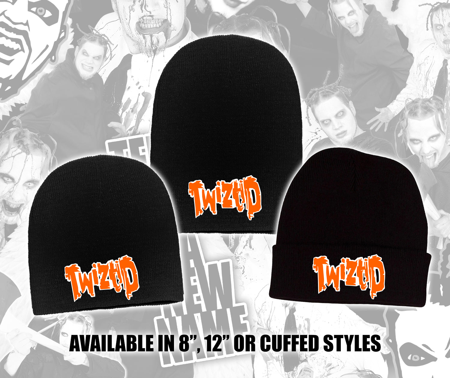 Black & Orange Freek Show Era Logo Beanie – MNE Store